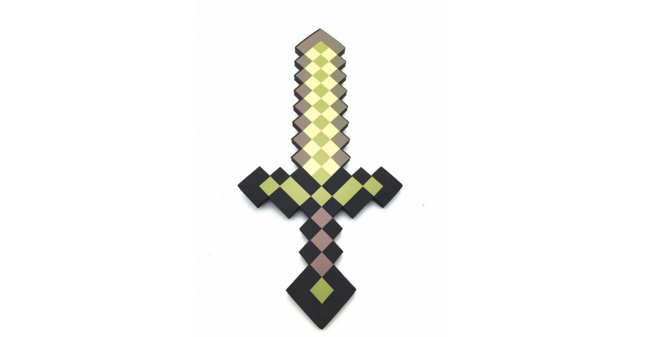 Sabie Minecraft - Gold - 60 cm !! + Bratara Minecraft CADOU !! | Okazii.ro