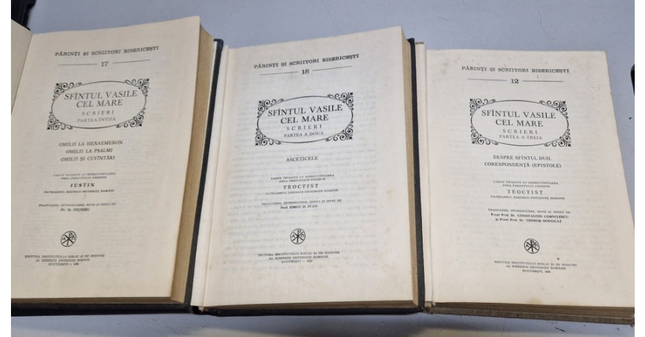 PSB 17, 18, 12 - Sf. Vasile cel Mare - Scrieri - 3 vol. - Parinti si ...