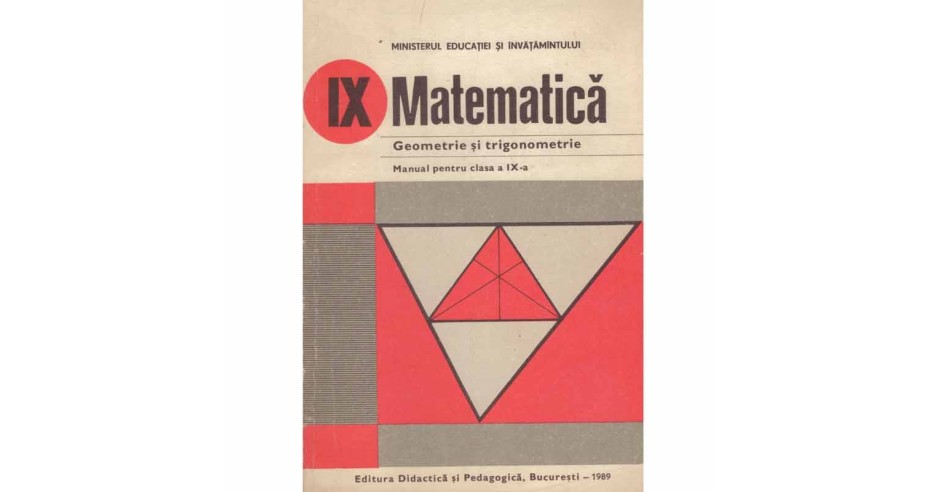 Matematica - geometrie si trigonometrie - manual pentru clasa a IX-a ...