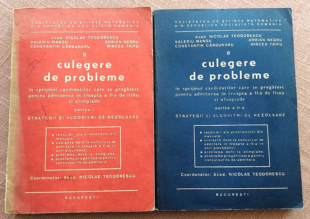 Culegere de probleme de matematica 2 Volume - N. Teodorescu, C ...