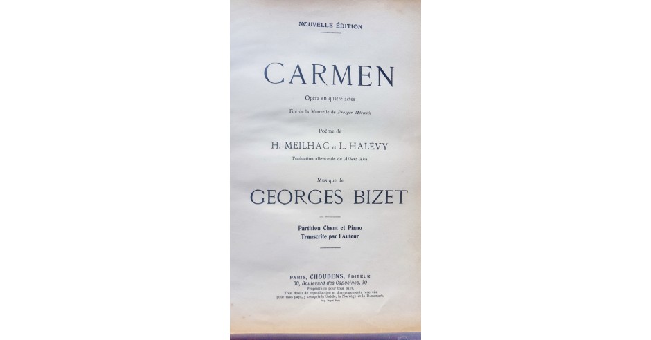 E633-Album Partituri vechi CARMEN BIZET Paris editie interbelica ...