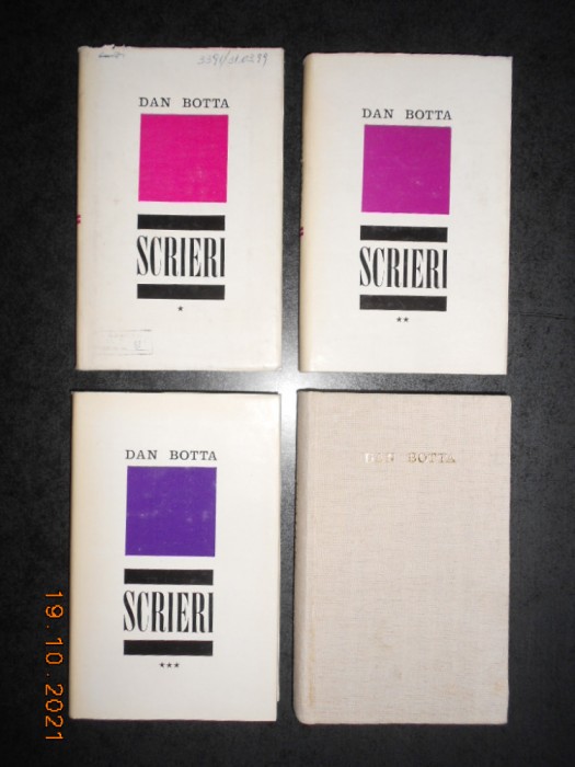 DAN BOTTA - SCRIERI 4 volume, seria completa (1968, editie cartonata ...