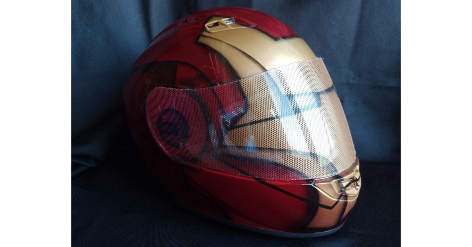 Casca Moticicleta Iron Man Vopsita Artistic la Comanda in Florida, SUA ...
