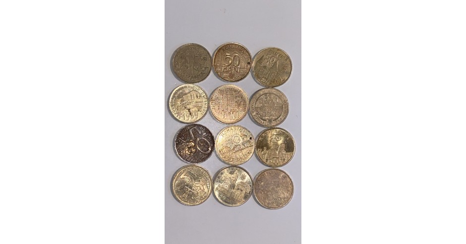 SET 12 MONEDE COMEMORATIVE DE 50 BANI DIFERITE (2010-2021)/ VEZI POZE ...