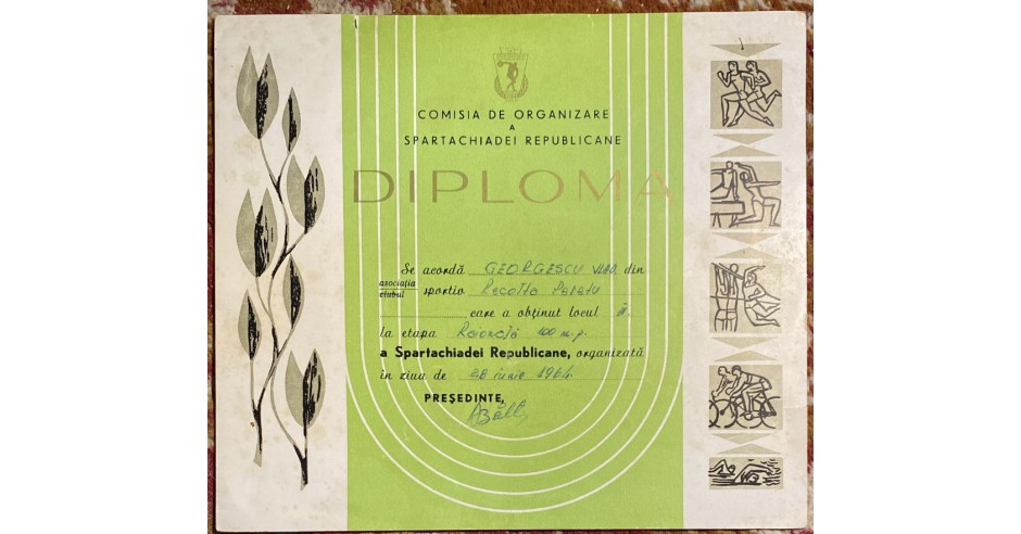 SPARTACHIADA REPUBLICANA 1964 DIPLOMA/ POZE | Okazii.ro