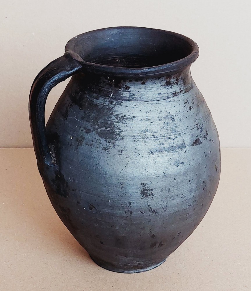 Vas 3 litri lut negru de Marginea pentru ulei, ceramica traditionala ...