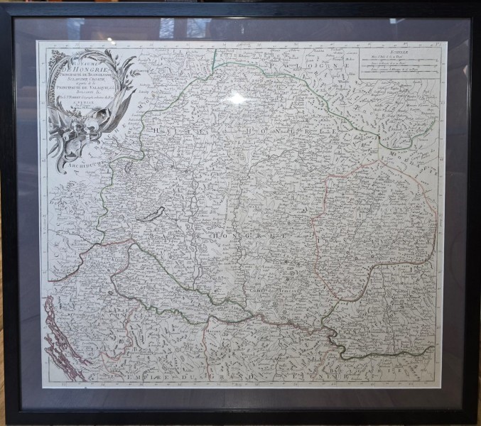 Harta veche, Regatul Ungariei, gravura 1751 | Okazii.ro