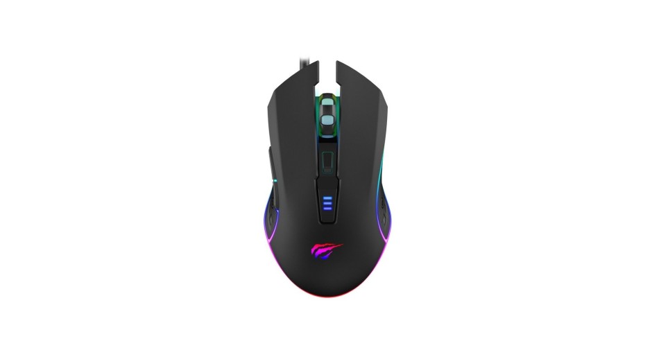 Mouse gaming Havit Gamenote MS1018 cu fir, RGB, 3200 DPI, 7 Butoane, Senzor optic, Lungime cablu ...
