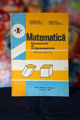 Carte - Matematica, geometrie si trigonometrie, manual pentru clasa a X ...