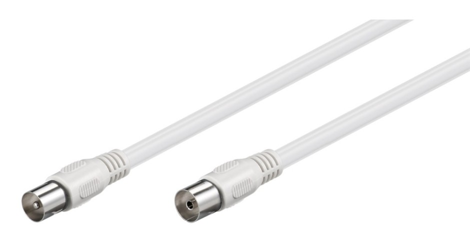 Cablu COAXIAL TV antena 5m mama-tata 75 ohm clasa A 85DB Dublu ecranat ...