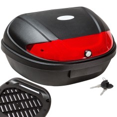 TOPCASE MOTO XXL BIG 54L Negru Mat pt. 2 Casti Portbagaj Cutie Casca ...