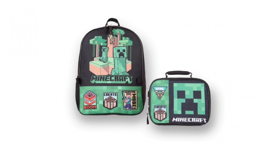 SET: Ghiozdan Minecraft Creeper 40 cm si lunchbag + CADOU !! | arhiva ...