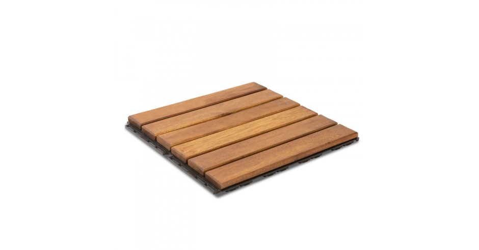 Pachet 6 buc Placi Pavaj Pardoseala din Lemn cu 6 Lamele pentru Terasa ...