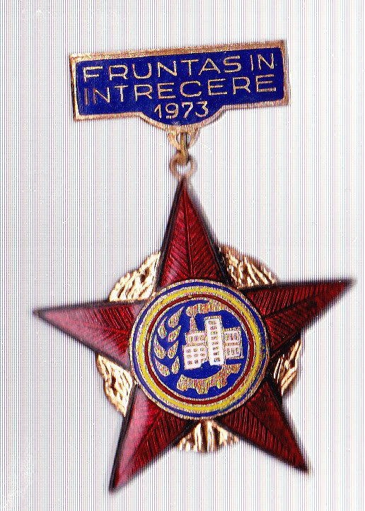 AMS# - INSIGNA FRUNTAS IN INTRECERE 1973 cu cutie | arhiva Okazii.ro