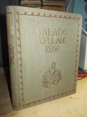 BALADE POPULARE RUSE , IN ROMANESTE DE ADRIAN MANIU , ILUSTRATII DEMIAN ...