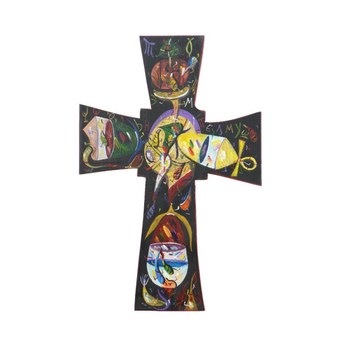 Stefan Pelmus, Simbolul credintei - Totem, ulei/lemn, (2023) | Okazii.ro