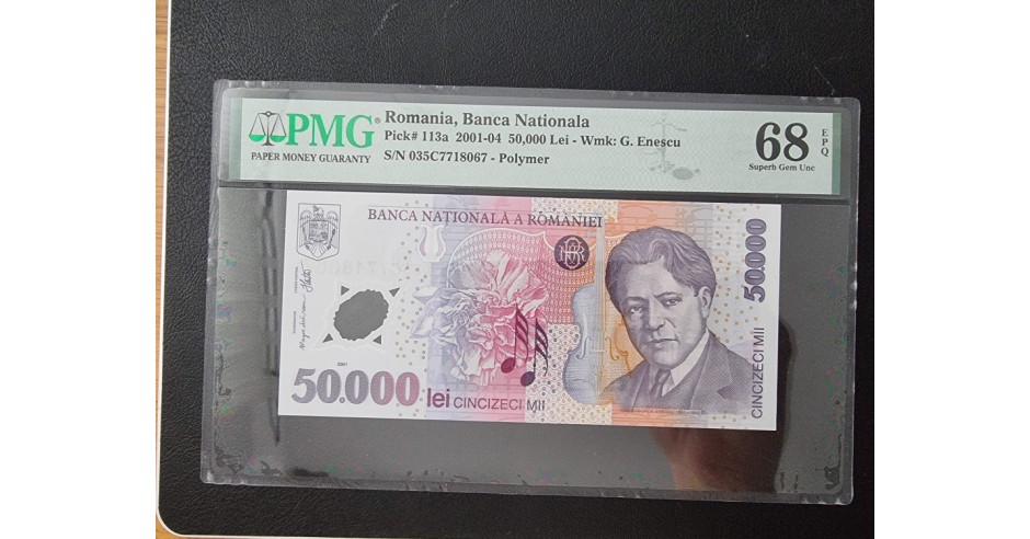 PMG 68 Bancnota gradata 50000 50.000 lei 2001 | Okazii.ro