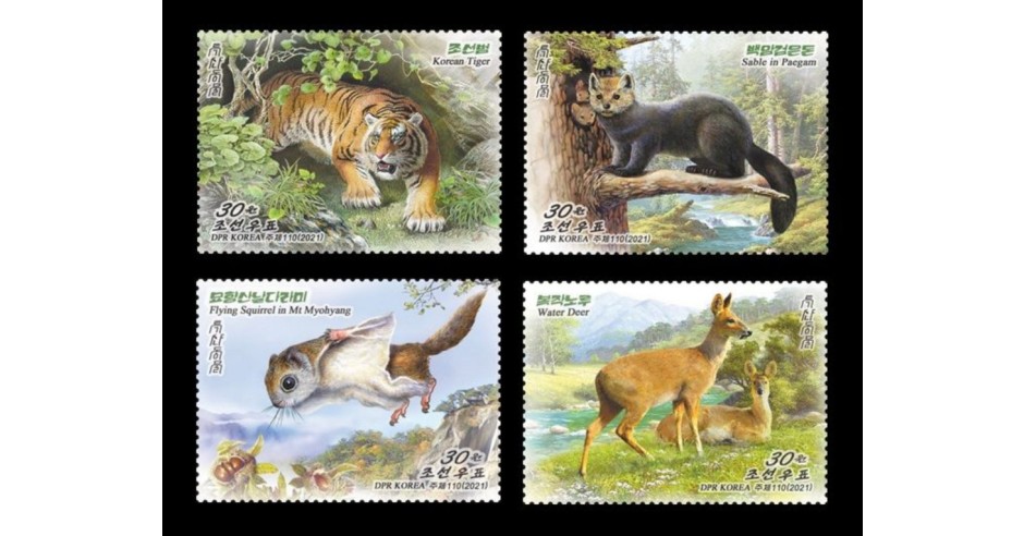 COREEA DE NORD 2021 FAUNA ANIMALE SALBATICE TIGRI CAPRIOARE DIHORI ...