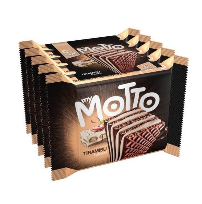 Pachet 5 Napolitane My Motto Tiramisu Flavour, 34 g/Buc, My Motto ...