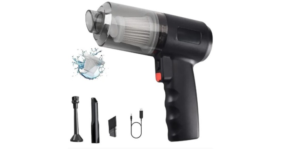 Mini Aspirator Portabil 3 in 1 DIMIÂ®, Functii aspirare si suflat aer ...