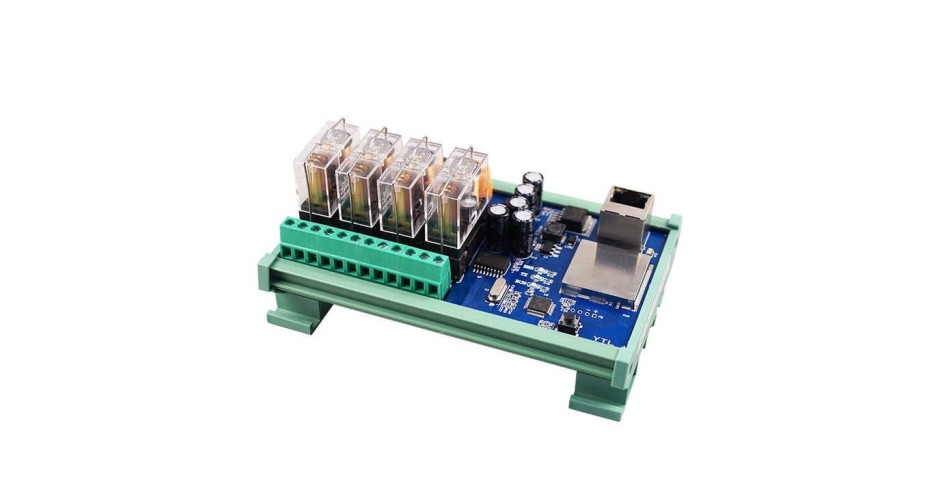 Modul releu 4 canale Ethernet Input Output; alimentare 24V DC, Port ...