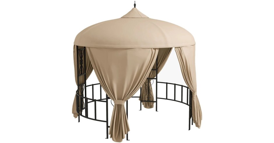 Pavilion/foisor pentru gradina/terasa, rotund, stil gazebo, cadru ...