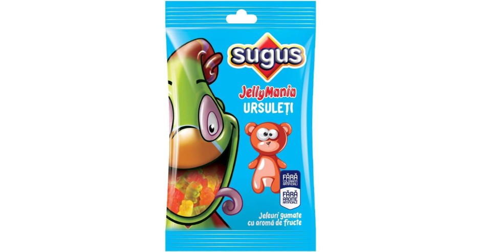 Jeleuri Sugus JellyMania Ursuleti, Fructe, 75 g, Jeleuri Gumate Sugus ...