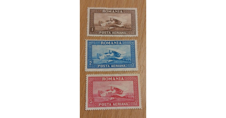 Romania 1928 - C.Raiu,filigran vertical | arhiva Okazii.ro