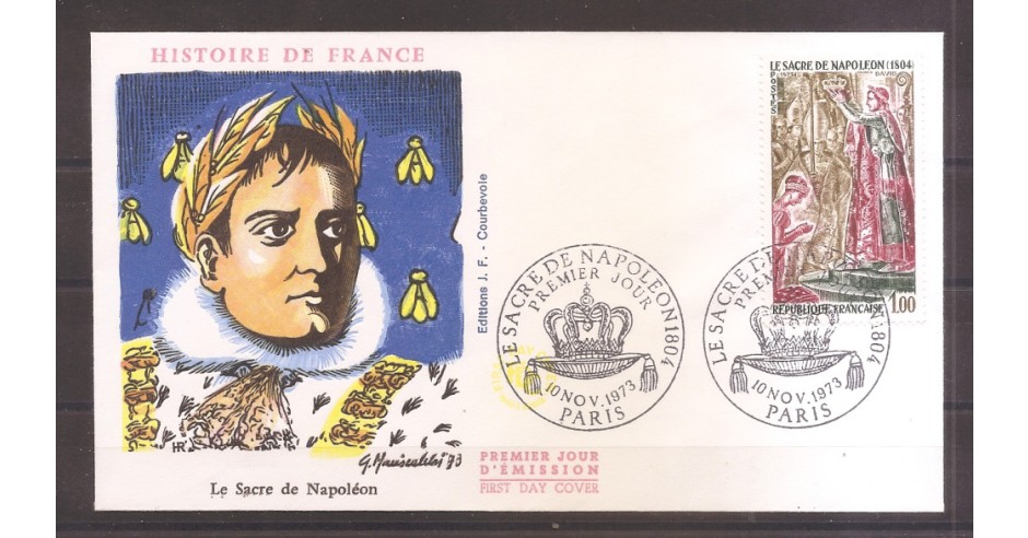Franta 1973 - Încoronarea lui Napoleon, (FDC), Stampilat | Okazii.ro