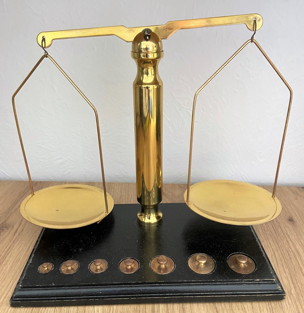 Cantar / Balanta metale pretiose - 60 gr - cutie originala + greutati ...