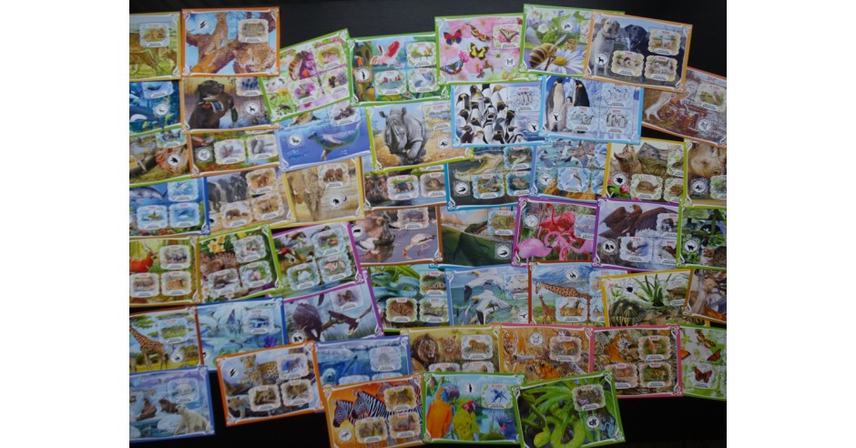 50 colite stampilate , timbre tematice Fauna/Animale (Lot 3032 ...