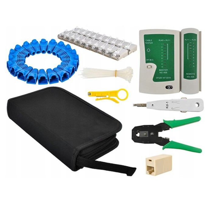Kit instrumente de retea LAN, mufe, cleste, tester cabluri, instrument ...