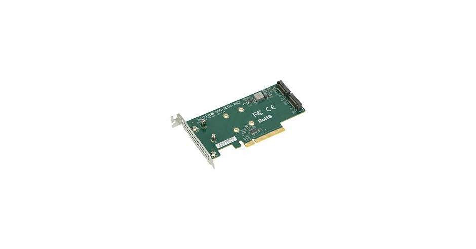 Supermicro Low Profile Dual NVMe M.2 SSD PCIe add-on card | arhiva ...