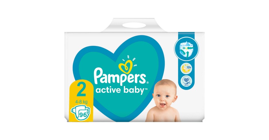 Scutece Pampers Active Baby Nr.2, 4-8 kg, 96 Buc/Bax, Scutece, Pampers ...