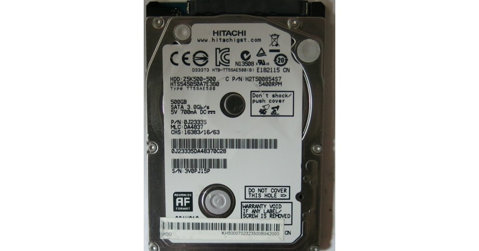 500GB Hard Disk Laptop SATA II , HDD SATA 2 , 2.5" , 5400rpm testat ...