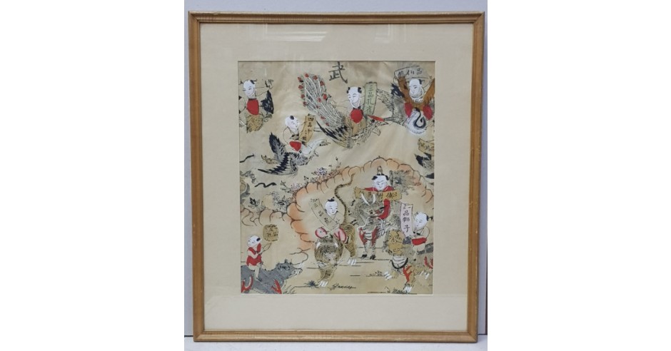 COMPOZITIE CU PERSONAJE -CHINA | arhiva Okazii.ro