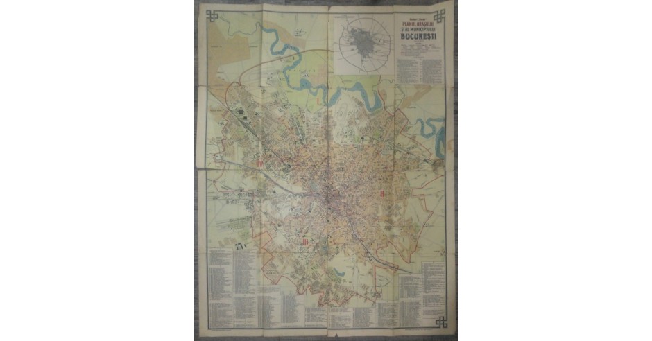Planul orasului si al municipiului Bucuresti/ Harta editata de Socec ...