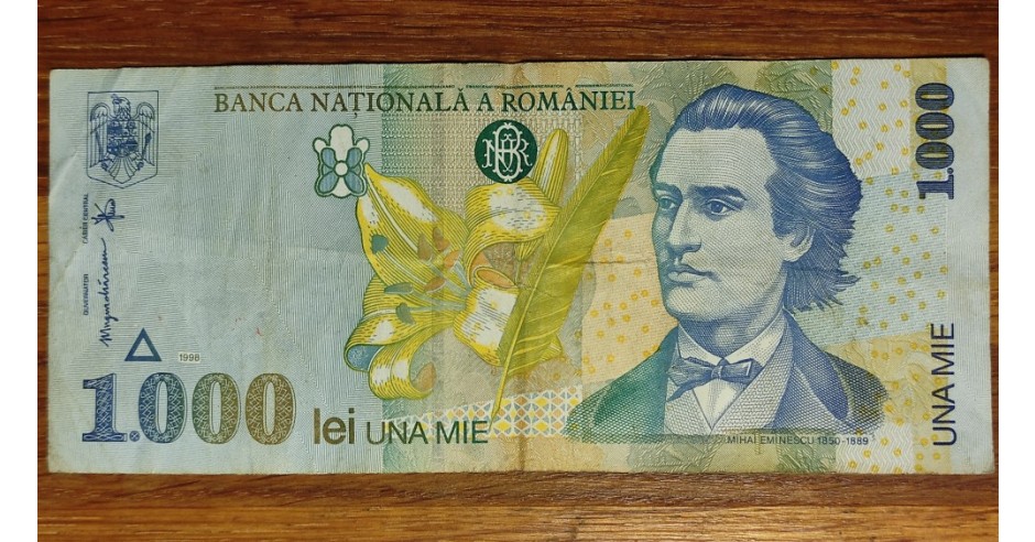 Romania - bancnota de colectie - 1000 lei 1998 - circulata, stare buna ...
