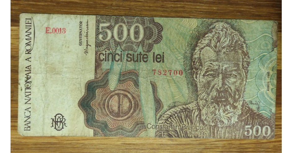 Romania - bancnota de colectie - 500 lei 1991 - circulata - Constantin ...