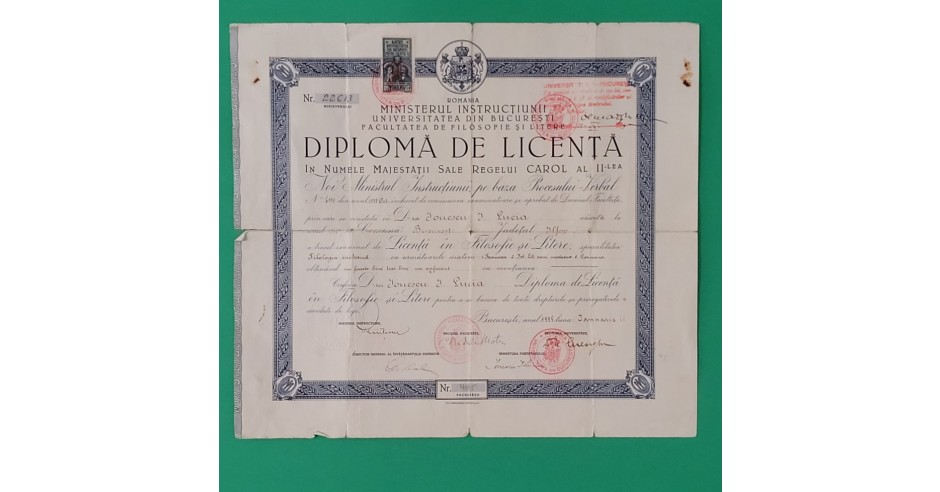 Diploma de Licenta, perioada interbelica | arhiva Okazii.ro