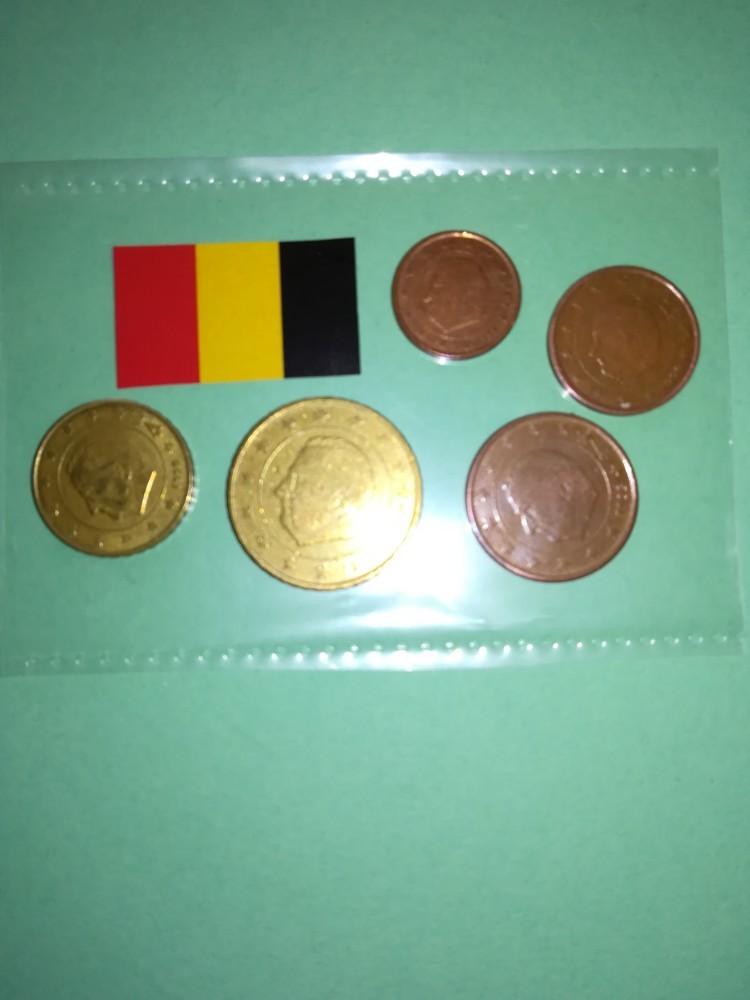 Primele monede euro emise in Belgia:1999, 2000 (citeste descriere ...