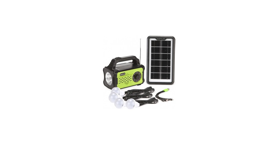 KIT SOLAR PROFESIONAL GD LITE 8076,PANOU SOLAR,ACUMULATOR,BECURI LED ...