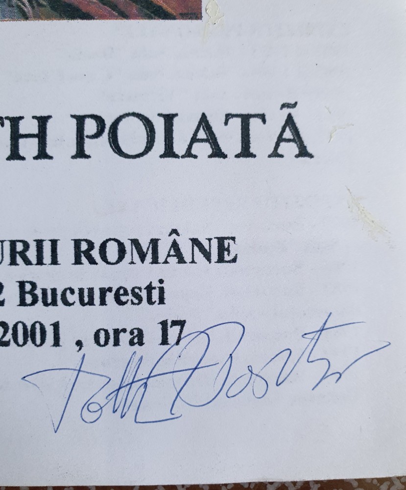 RODICA TOTH POIATA - INVITATIE EXPOZITIE, CU AUTOGRAF | arhiva Okazii.ro