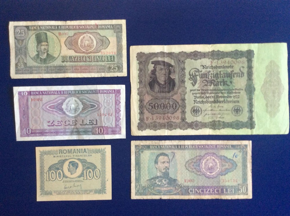 Bancnote Romania - Lot bancnote romane?ti - starea care se vede (15 ...