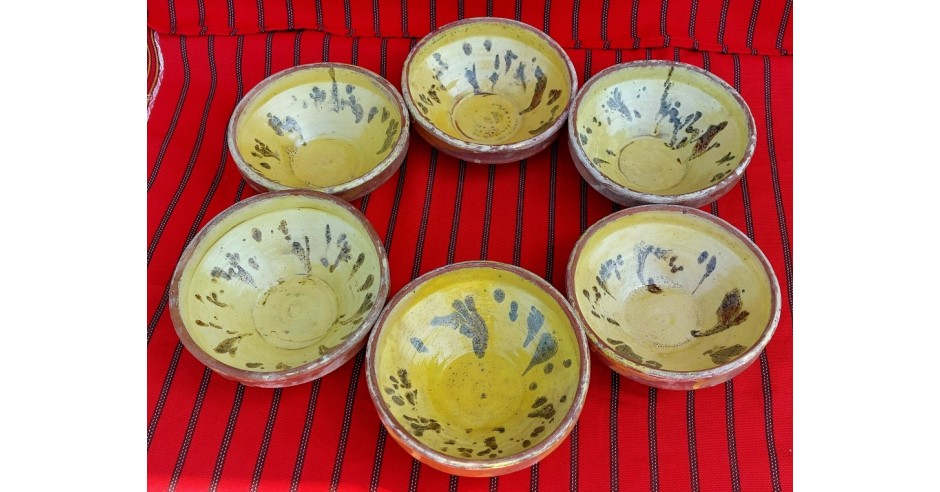 6 castroane (set 4), vase de ceramica traditionale moldovenesti ...