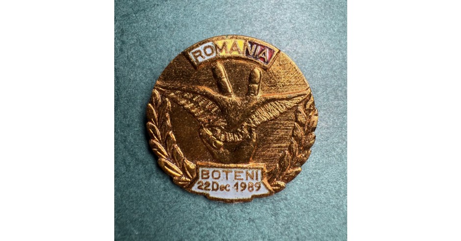 Insigna comemorativa revolutie Boteni 22 Decembrie 1989 | Okazii.ro