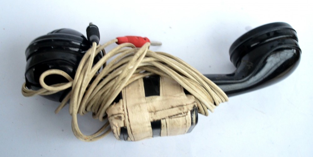 Receptor telefon vechi din ebonita/ bachelita | arhiva Okazii.ro