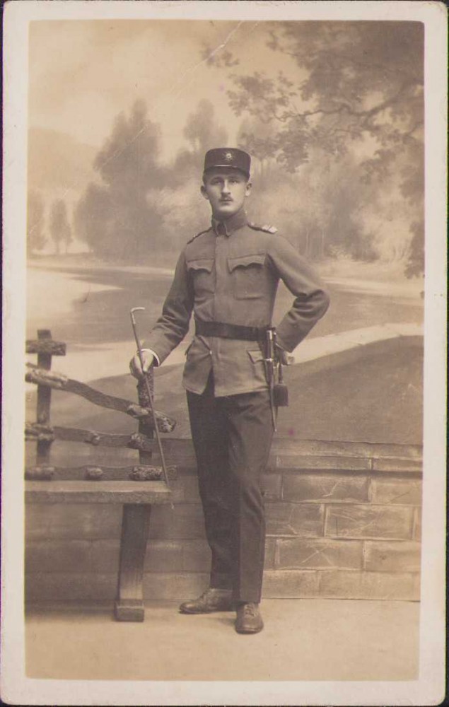 B3249 Caporal Garda Nationala Romana cca 1918 Lugoj studio Naschitz ...