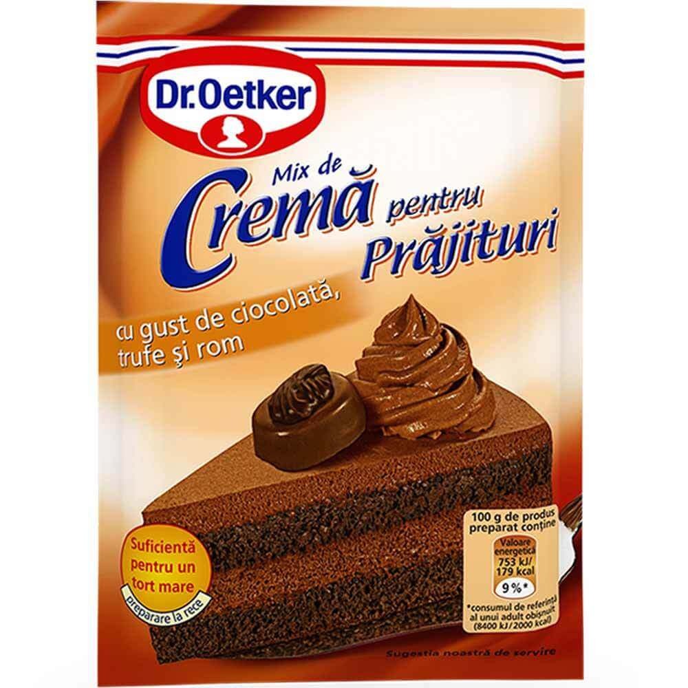 Praf Crema Prajitura Cu Ciocolata Trufe Si Rom Dr Oetker 57 G Praf Crema Prajitura Dr