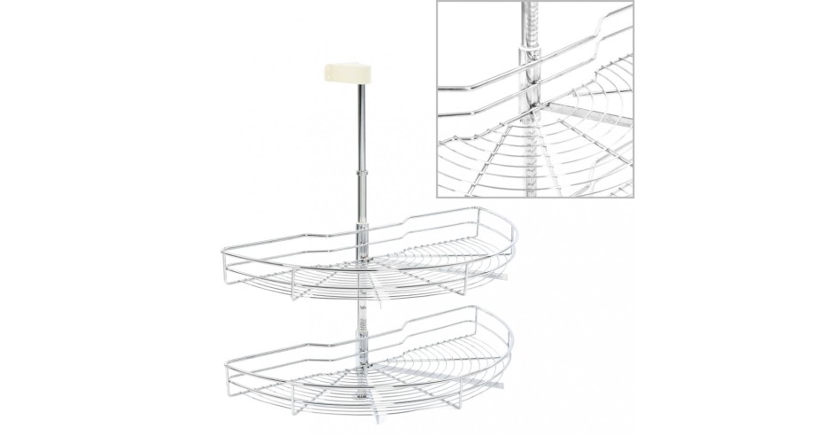 Cos sarma bucatarie 2 rafturi argintiu 75x38x80 cm 180 grade | arhiva ...